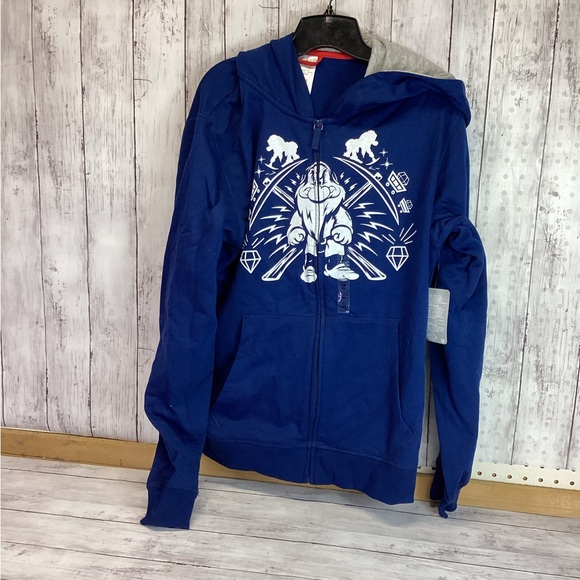 Disney | Tops | Disney Grumpy Hoodie Snow White Seven Dwarfs Navy Blue ...